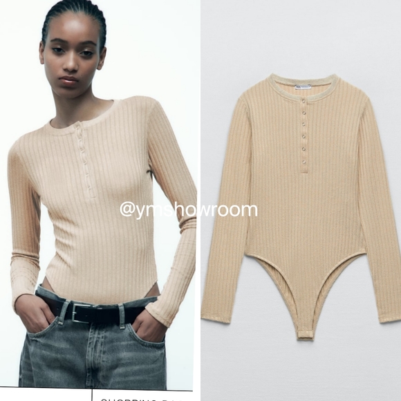 Zara | Tops | Zara Snap Closure Bodysuit | Poshmark